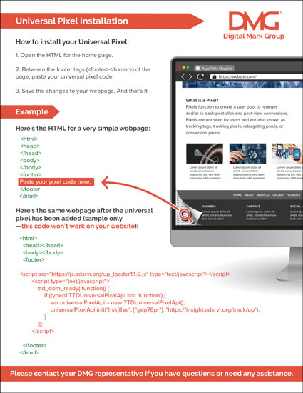 Digital Marketing Group | Pixel Installation